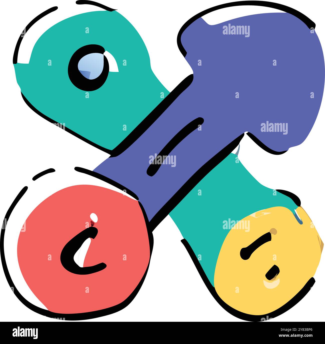 A fun and colorful abstract icon. perfect for representing connection ...