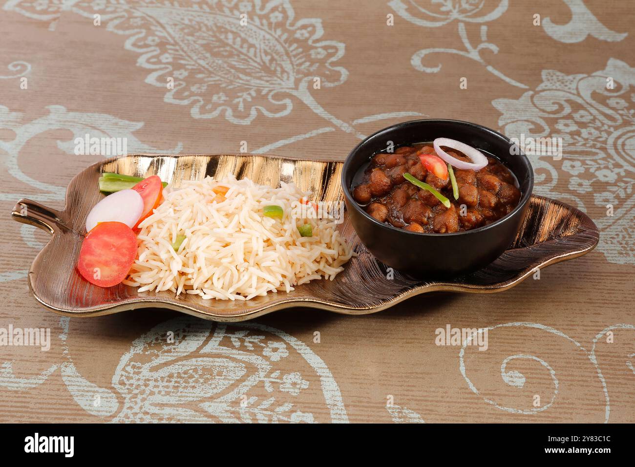 Chole Chawal or Chana Masala With Veg Pulao,Raita, Indian dish Stock ...