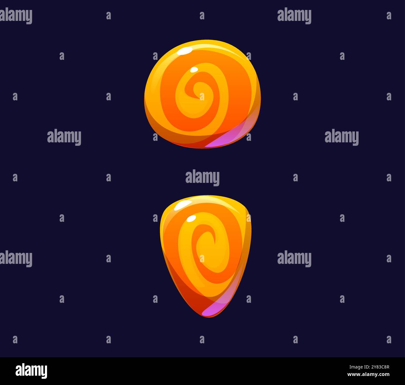 Cartoon semicolon glyph, candy and confectionery alphabet, sweet ...