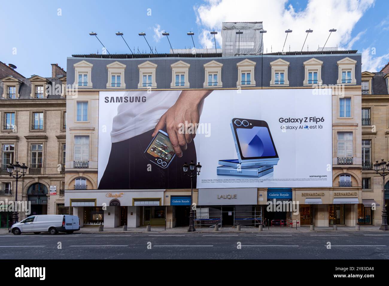 Giant advertising billboard for the Samsung Galaxy Z Flip6 smartphone ...