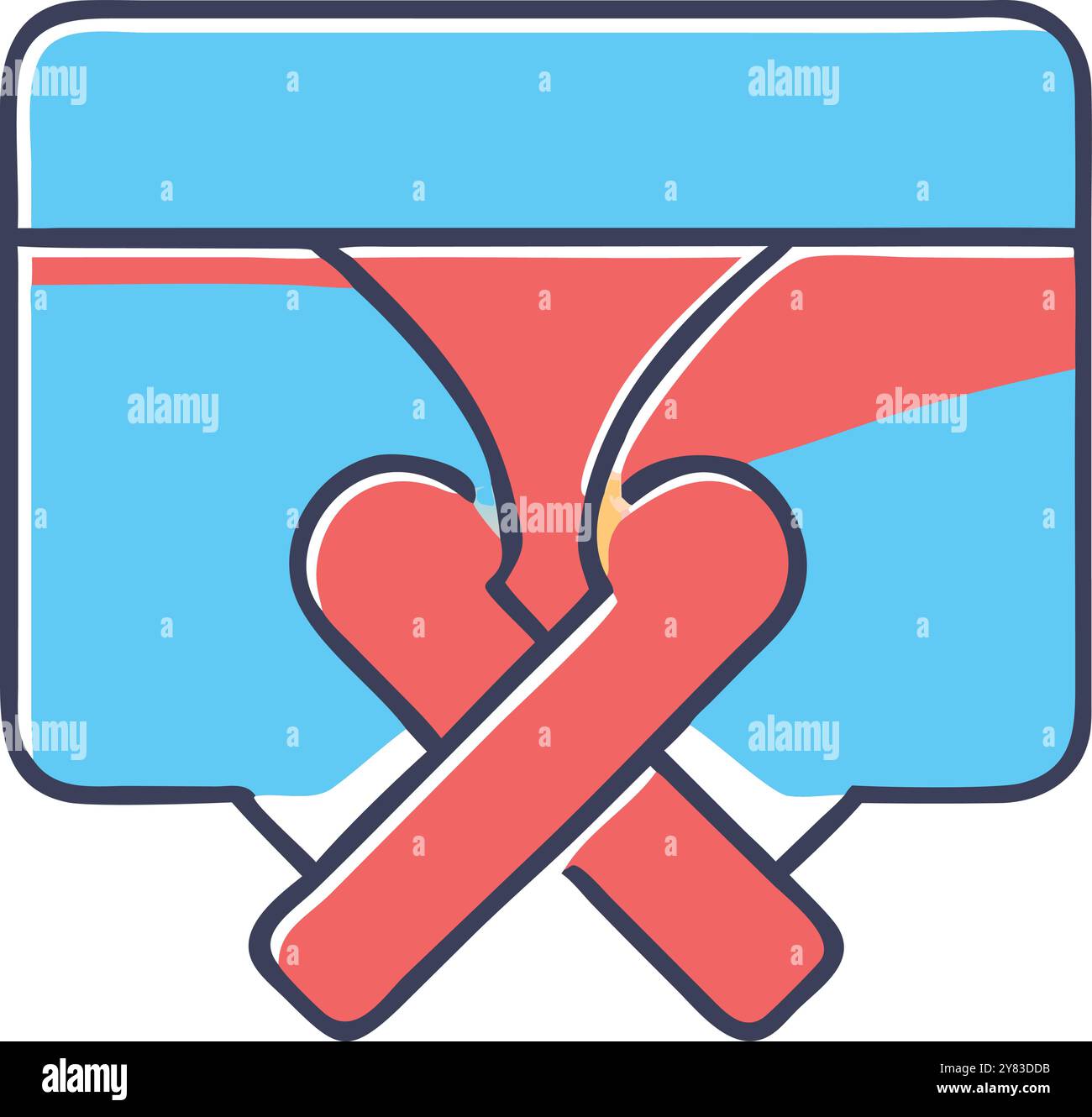 A simple and modern design featuring a speech bubble with crossed lines ...