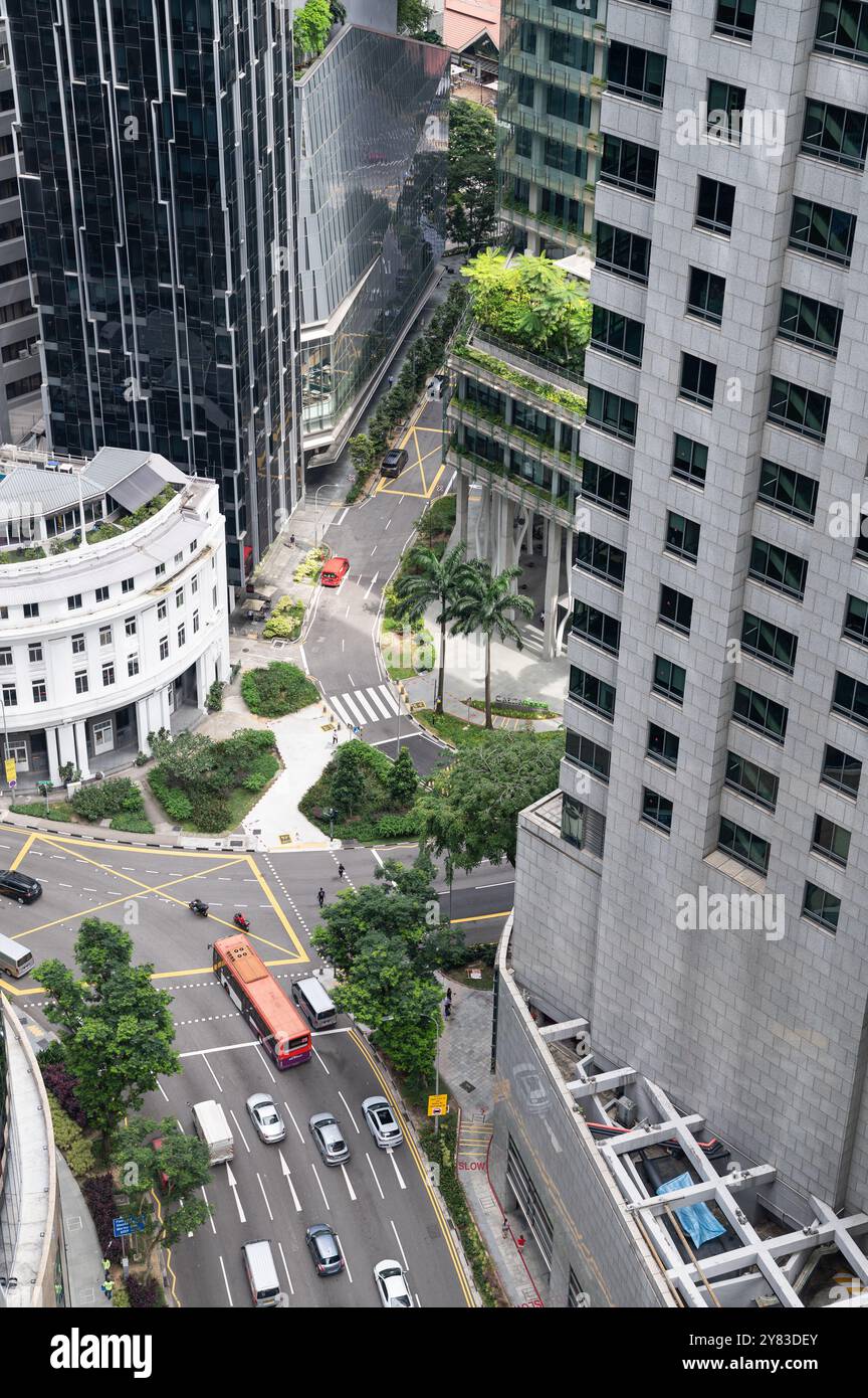 01.08.2023, Singapore, Republic of Singapore, Asia - View from the ...