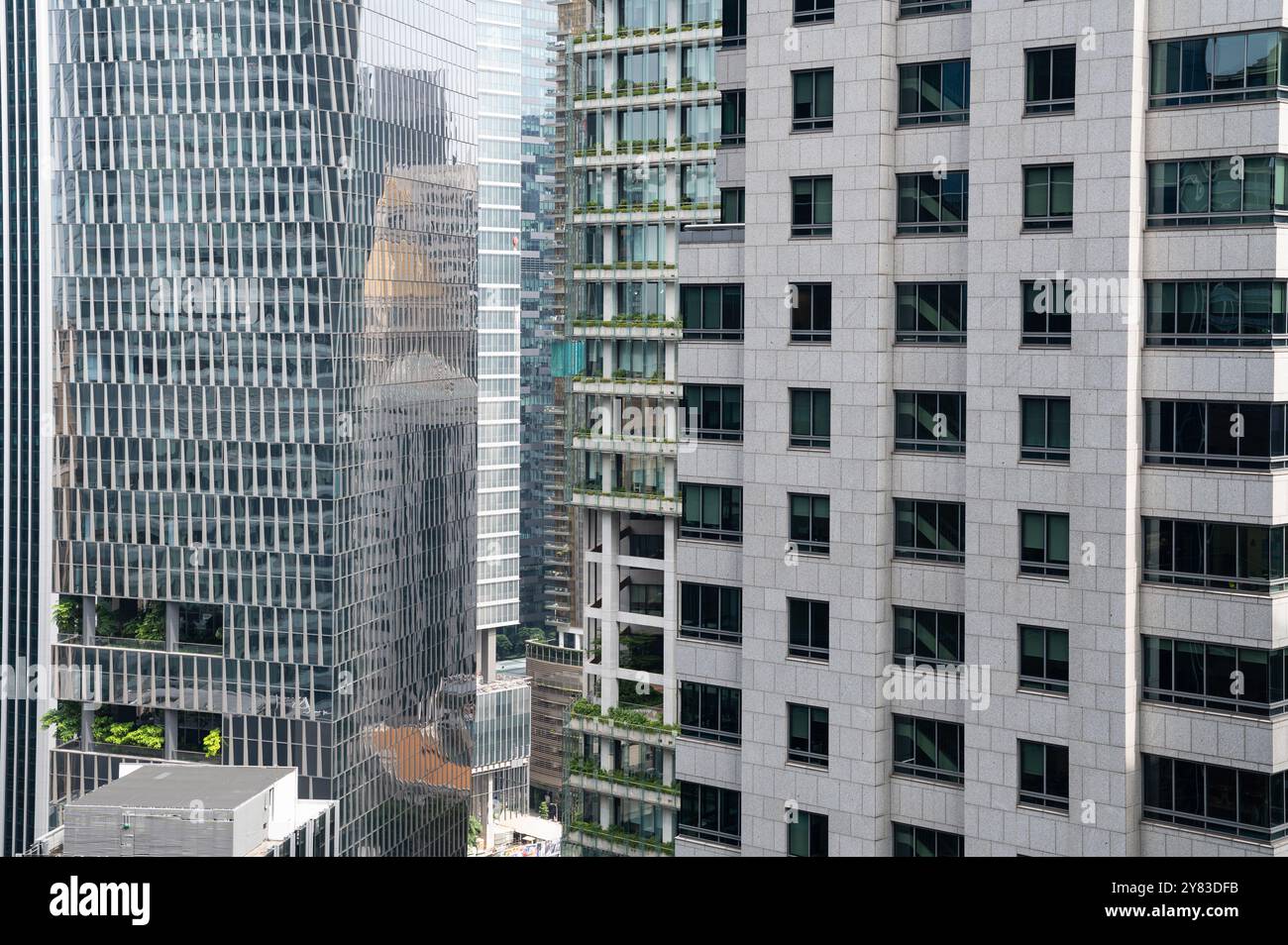01.08.2023, Singapore, Republic of Singapore, Asia - View from the ...