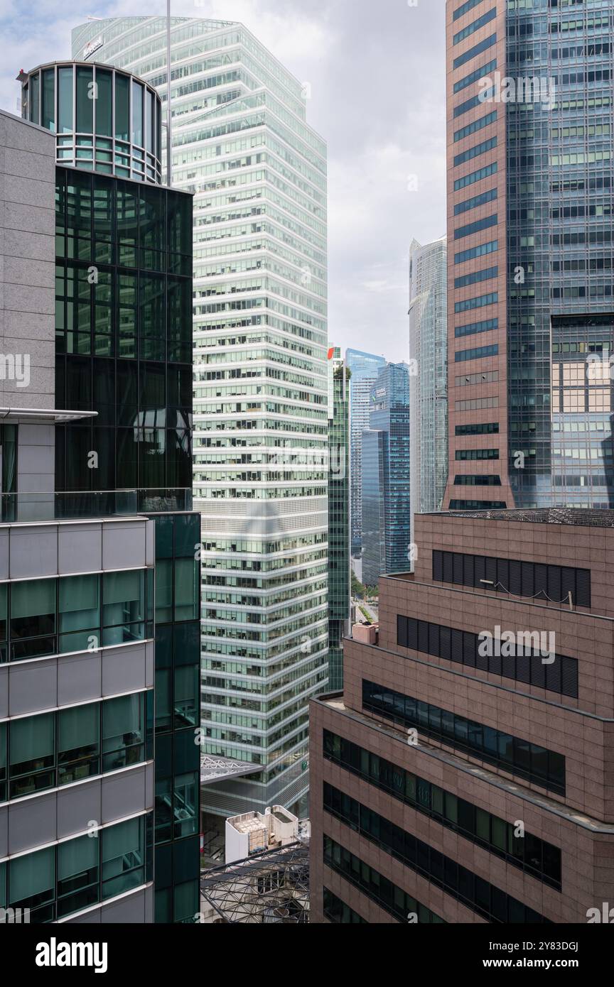 01.08.2023, Singapore, Republic of Singapore, Asia - View from the ...