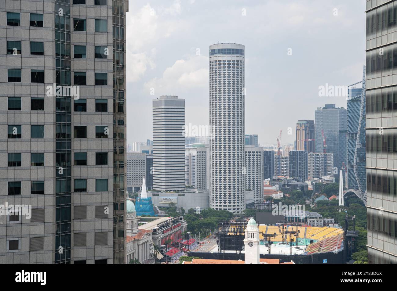 01.08.2023, Singapore, Republic of Singapore, Asia - View from the ...