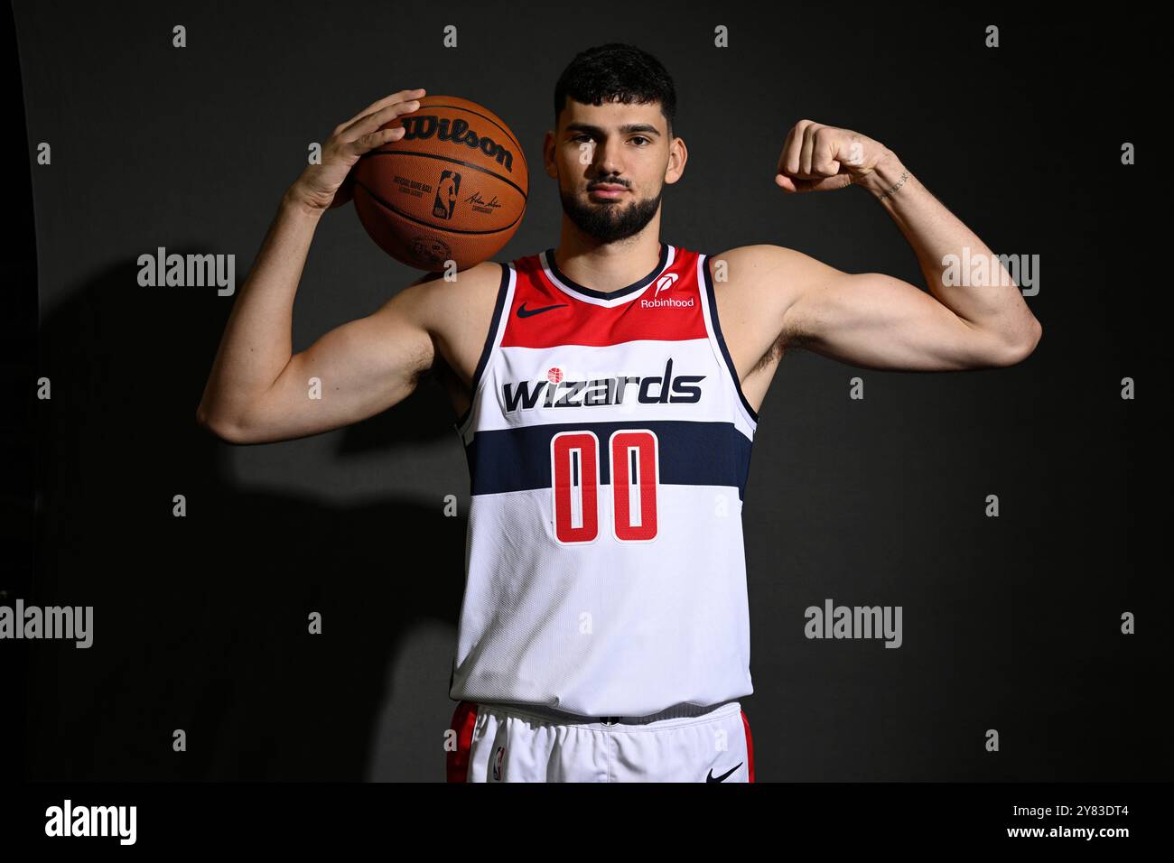 Washington Wizards forward Tristan Vukcevic (00) poses for a photo ...