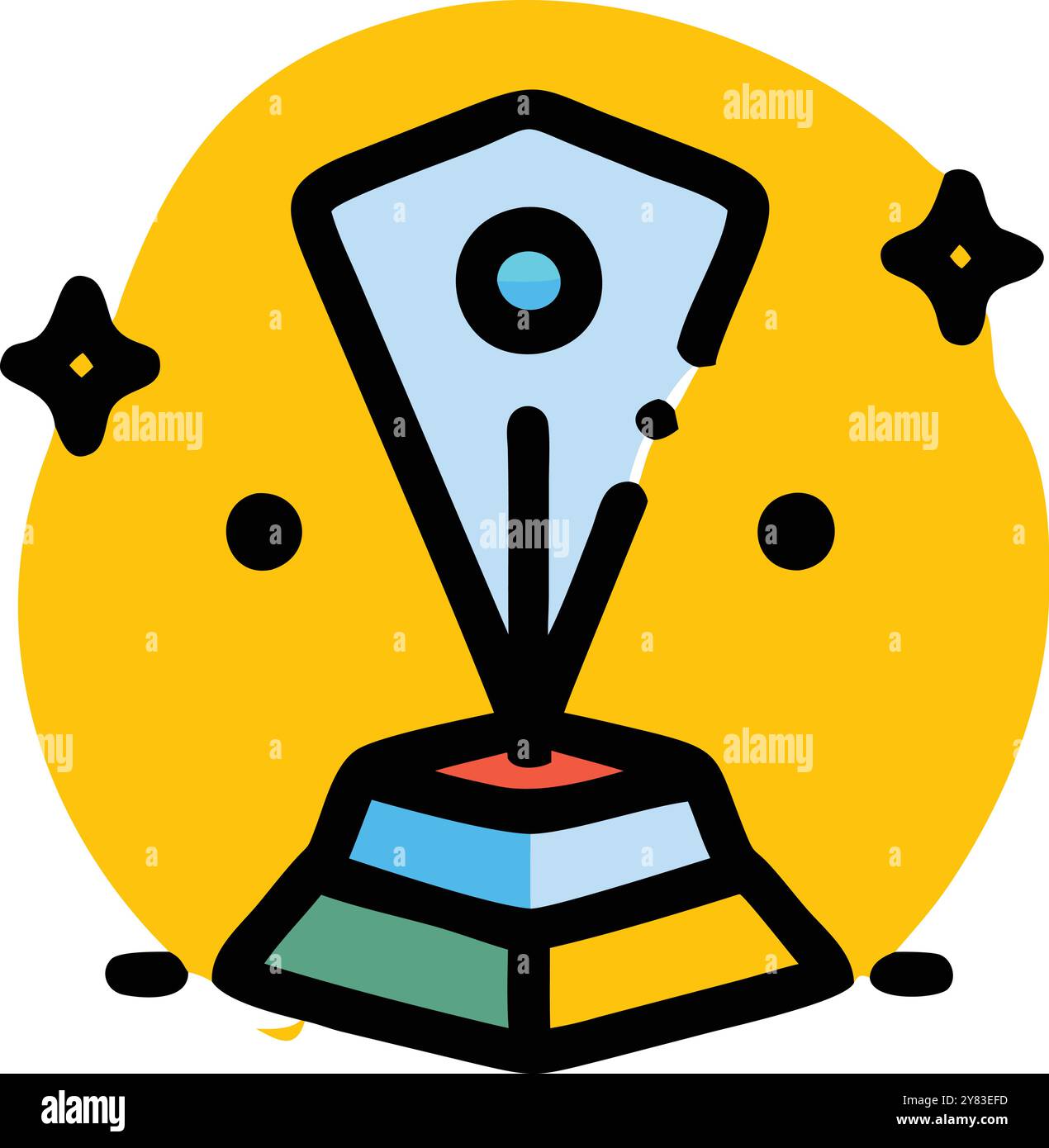 A colorful. modern icon representing an award or achievement. perfect ...