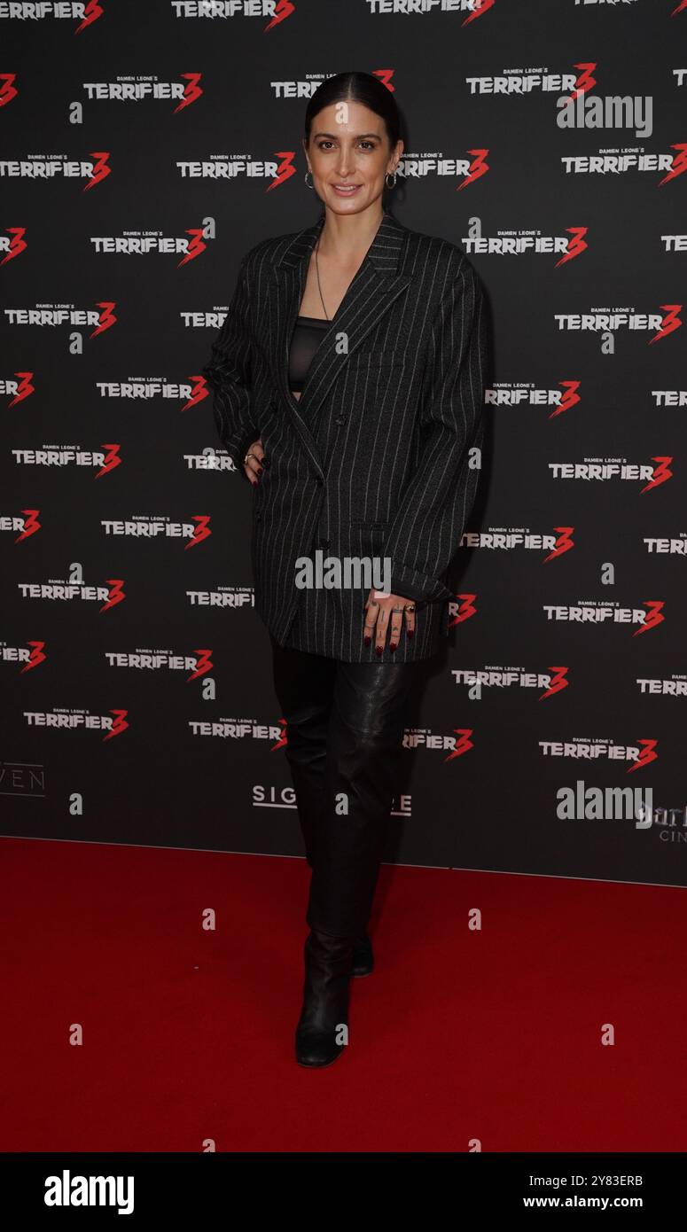 Samantha Scaffidi arriving for the UK gala screening of Terrifier 3, at ...