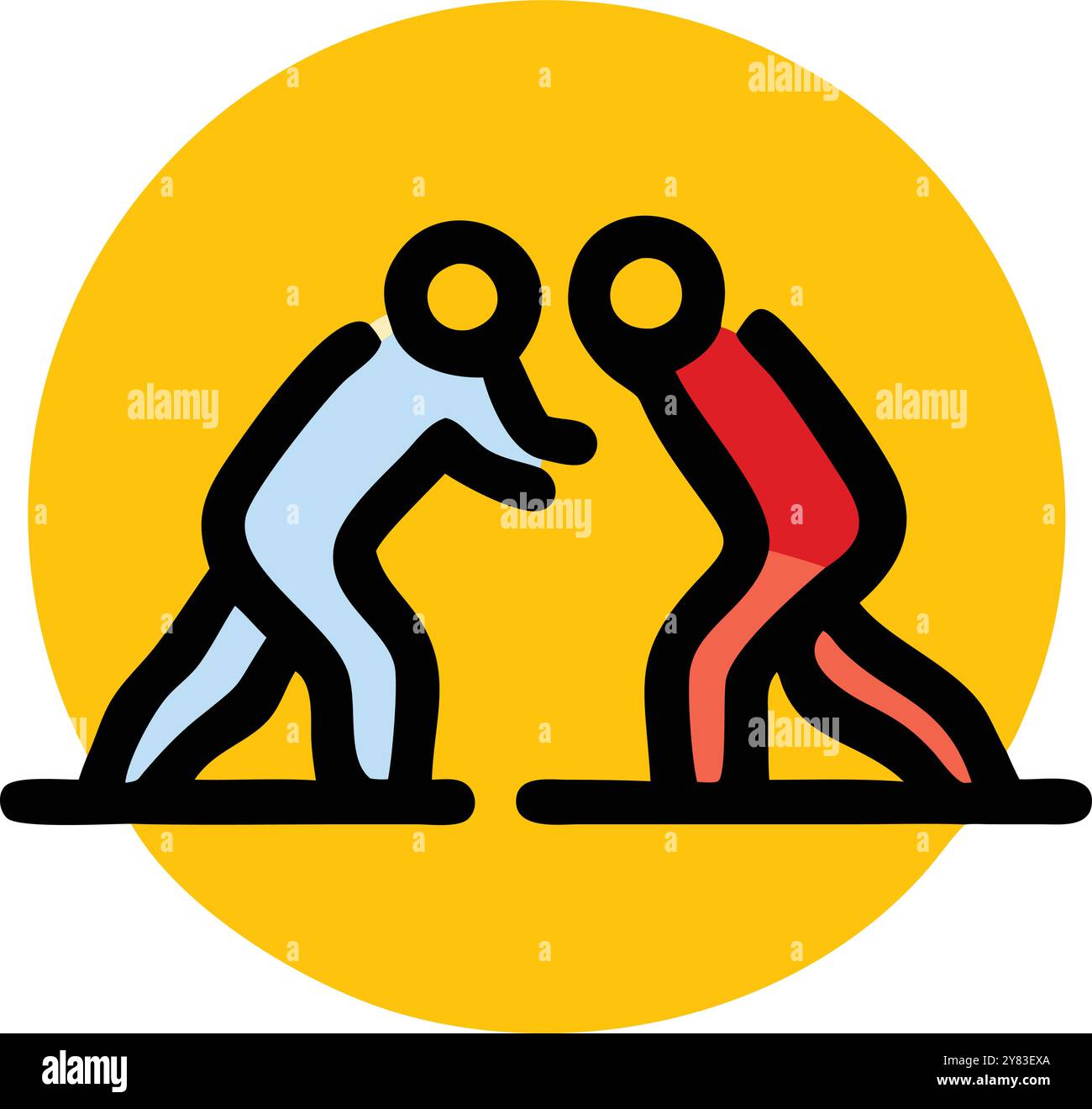 Wrestling figures Stock Vector Images - Alamy
