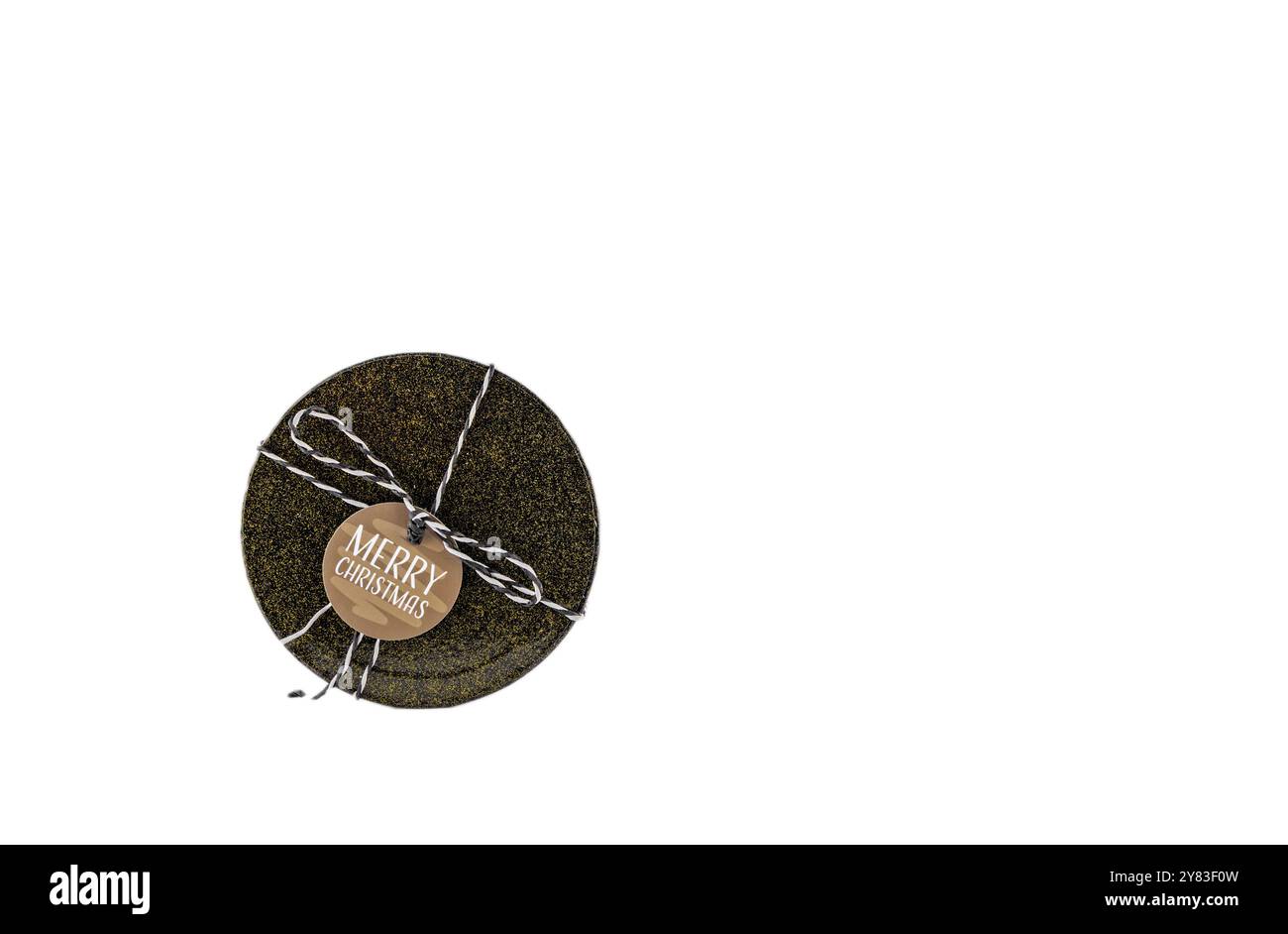 Decorative packaging for Christmas gifts, white box with opening lid on ...