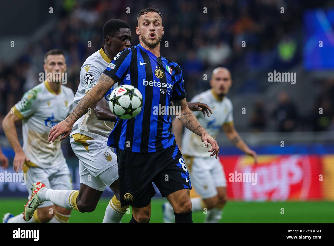 Marko Arnautovic of FC Internazionale seen in action during UEFA ...