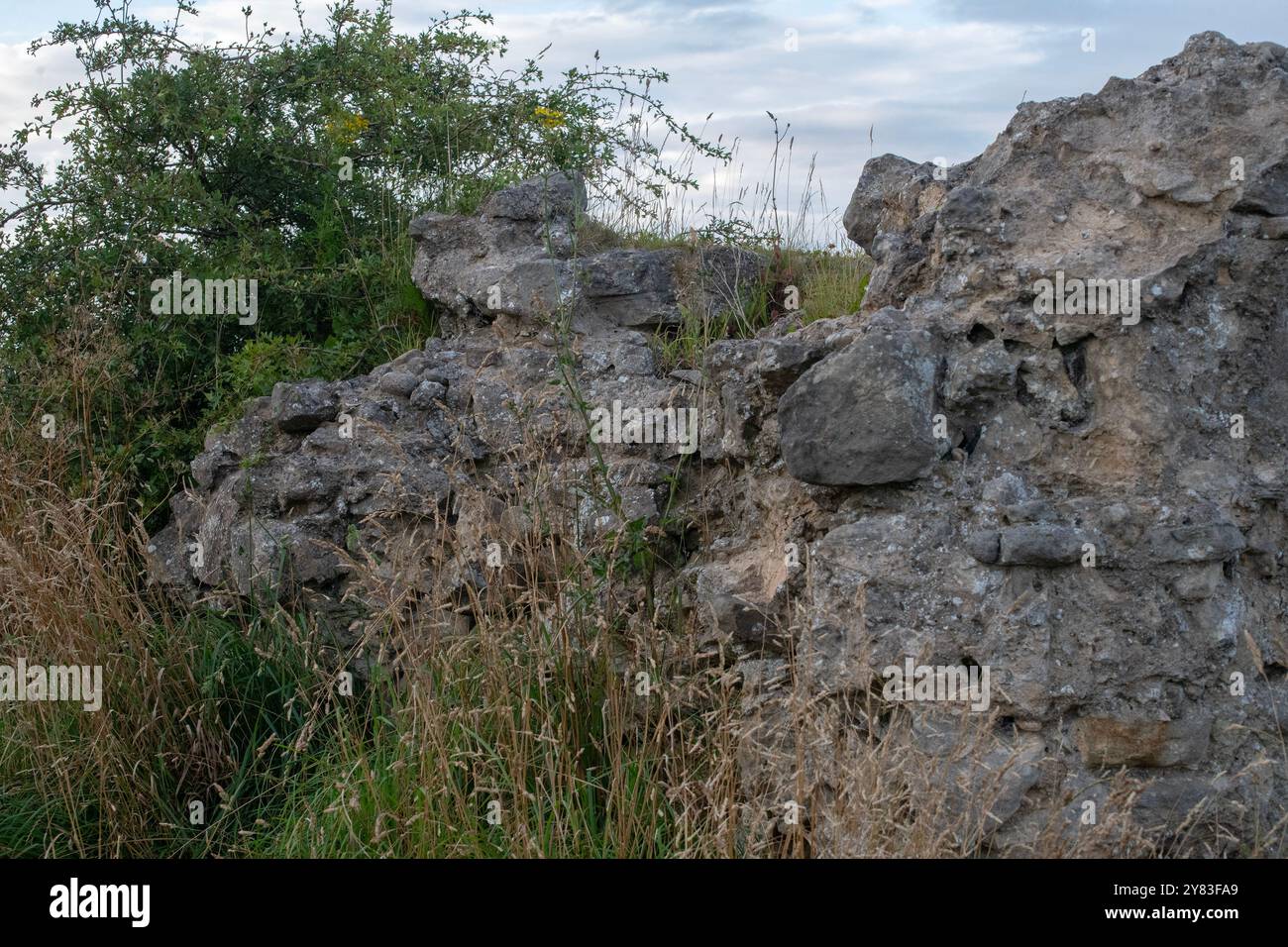 Elgin, Scotland, UK. August 3rd, 2024: The ruins of Elgin Castle on the ...