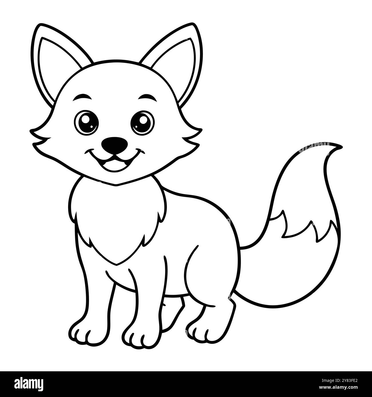 Fun and cute fox coloring pages Cut Out Stock Images & Pictures - Alamy