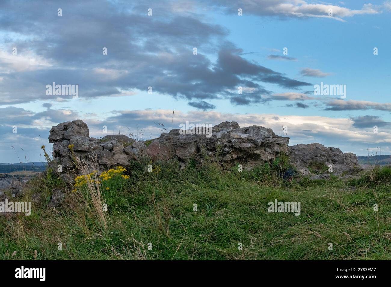 Elgin, Scotland, UK. August 3rd, 2024: The ruins of Elgin Castle on the ...