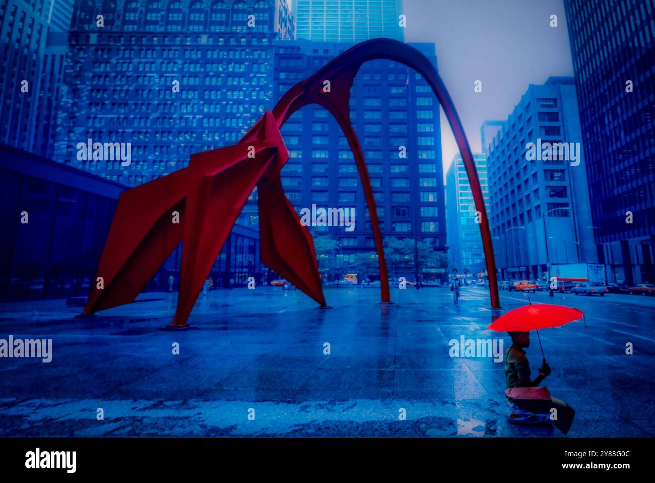 Flamingo by Alexander Calder,weighing 50 tons features open design that ...