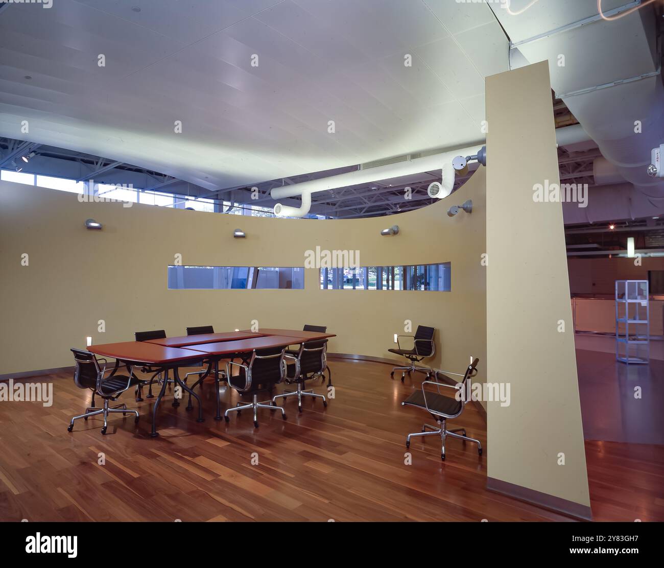 Unique modern style architectural business office interior Stock Photo ...