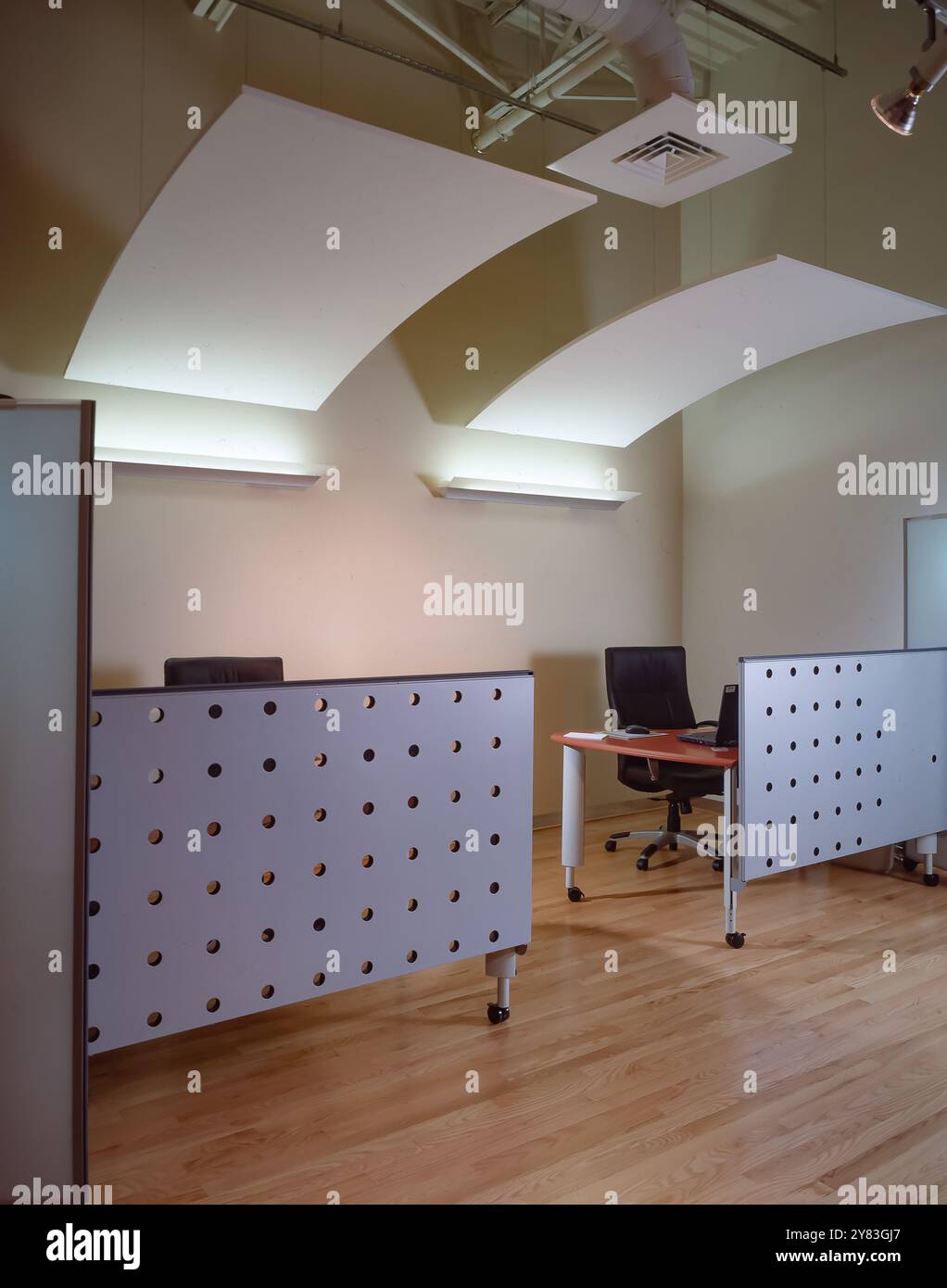 Unique modern style architectural business office interior Stock Photo ...