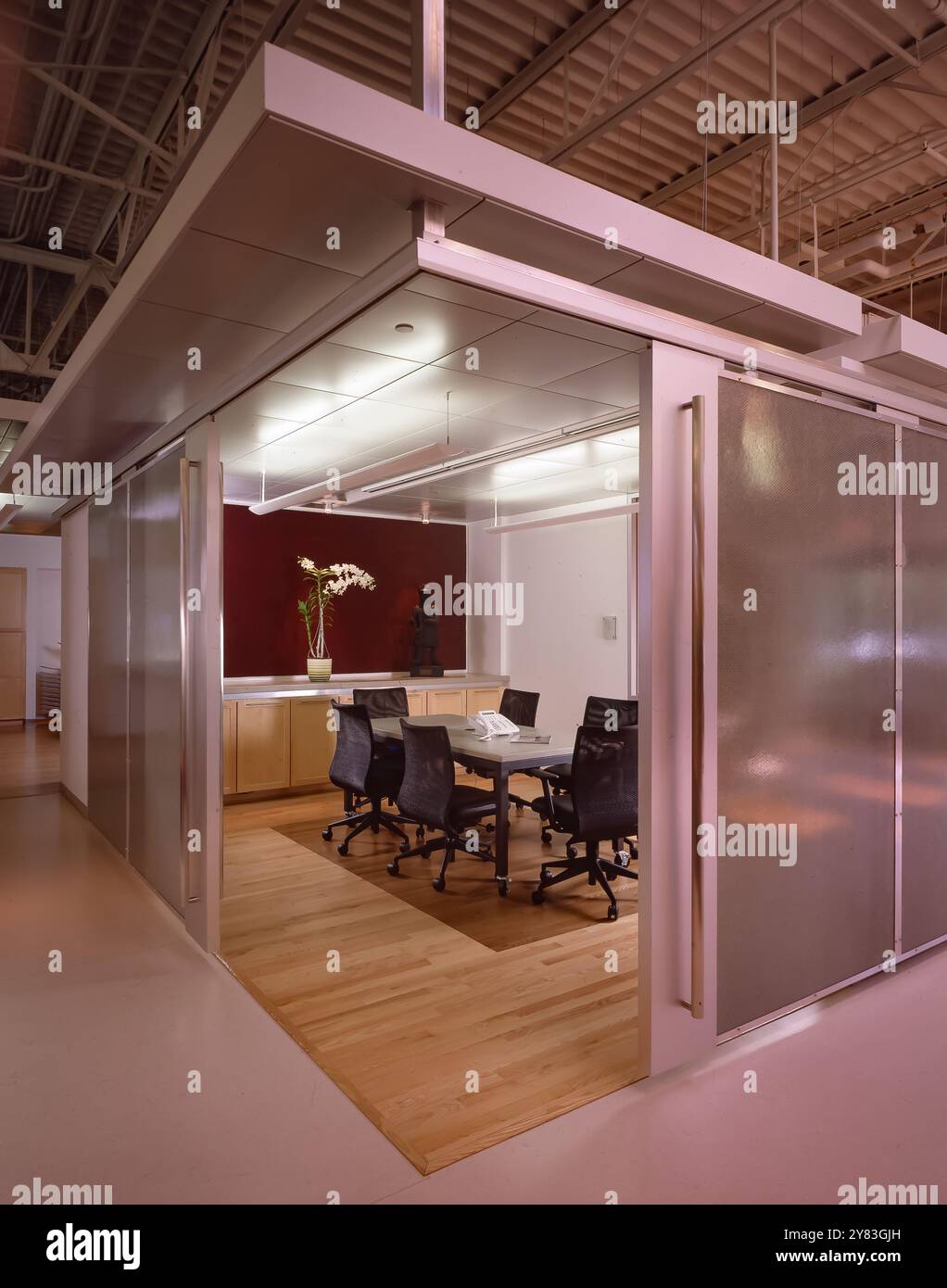 Unique modern style architectural business office interior Stock Photo ...
