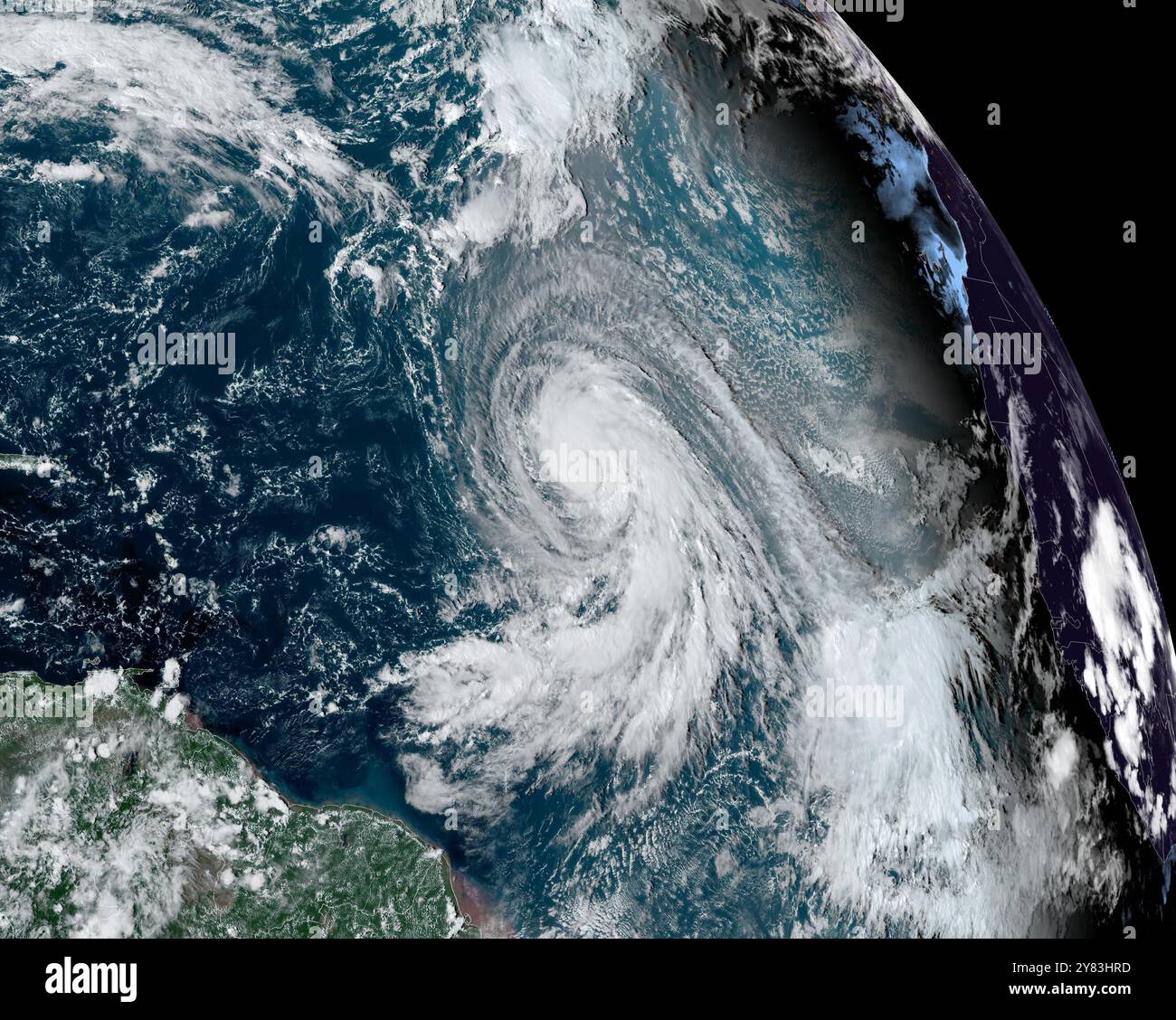 Tropical Atlantic Ocean. 2nd Oct, 2024. Although Hurricane Kirk is the ...
