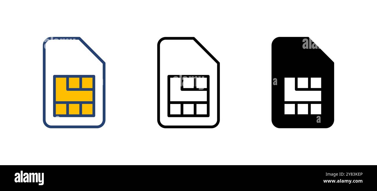 Sim card icon vector. dual sim card icon vector Stock Vector Image ...