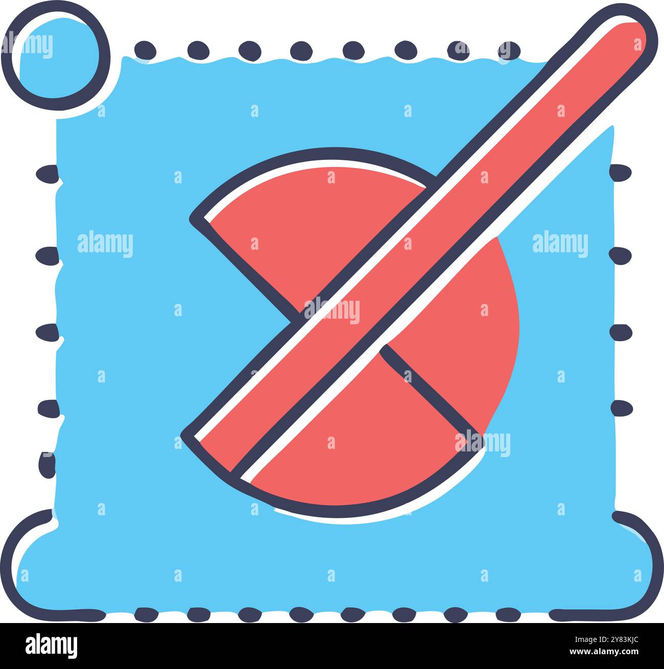 Colorful abstract icon featuring a diagonal line intersecting a partial ...