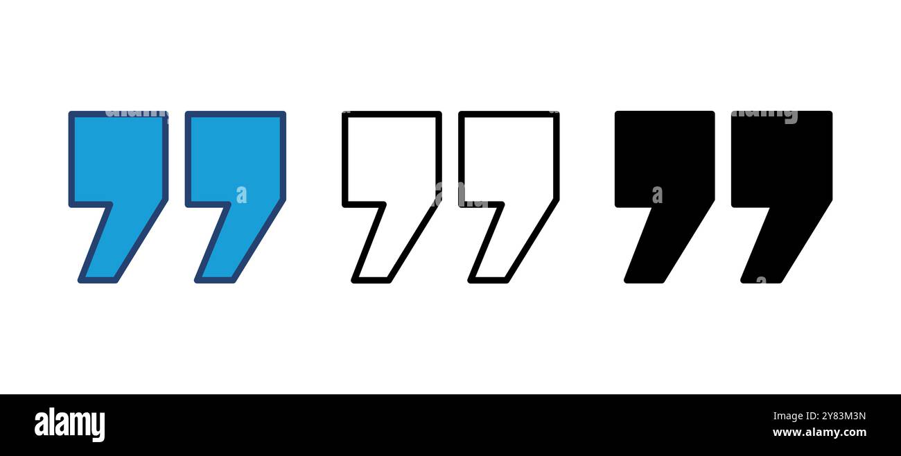 Quote icon vector. Quotation mark symbol Stock Vector Image & Art - Alamy