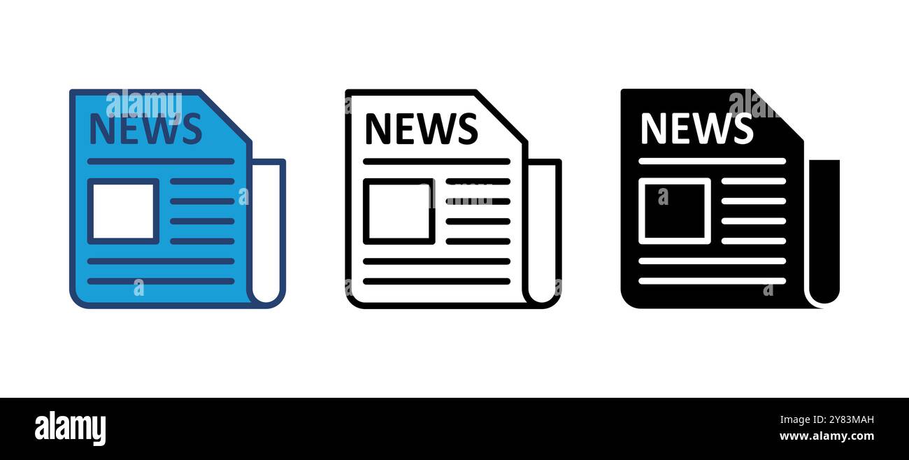 Newspaper icon vector. news paper vector sign Stock Vector Image & Art ...