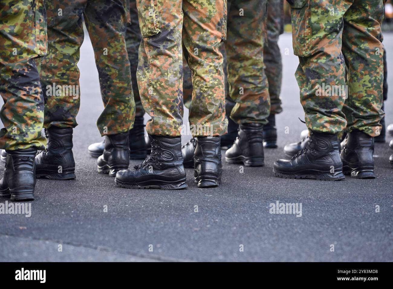Volkach, Bavaria, Germany - October 1, 2024: Soldiers of the Bundeswehr ...