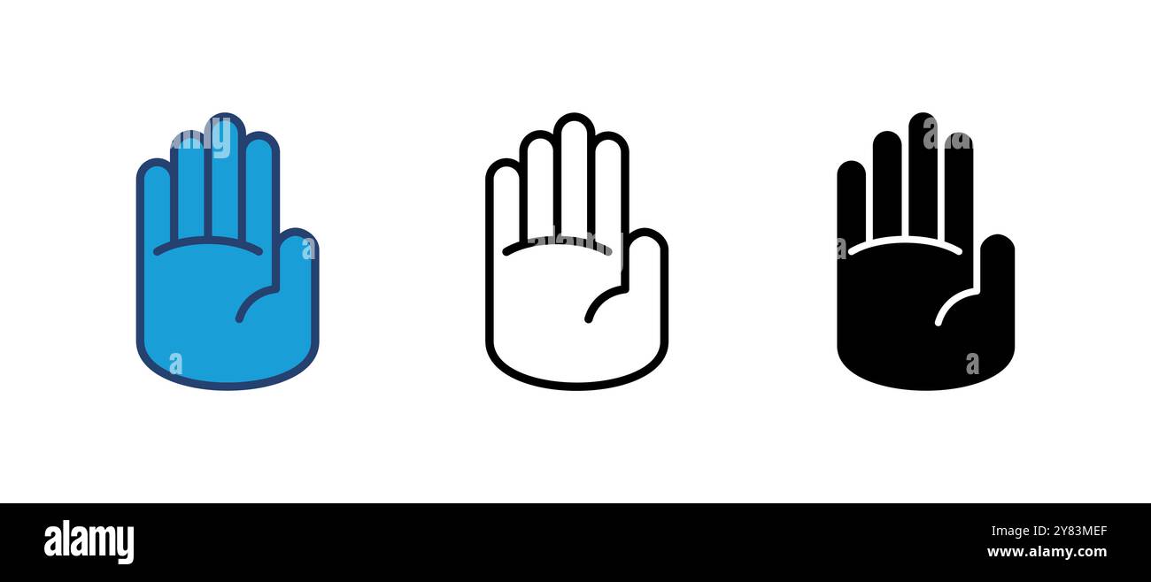 Hand icon vector. hand vector icon, palm Stock Vector Image & Art - Alamy