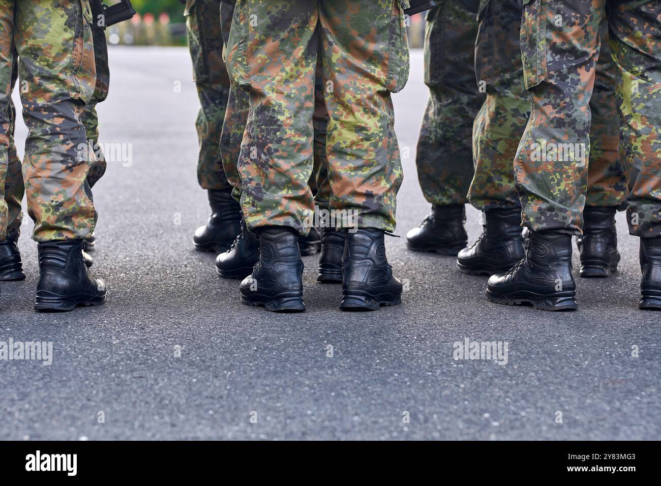 Volkach, Bavaria, Germany - October 1, 2024: Soldiers of the Bundeswehr ...