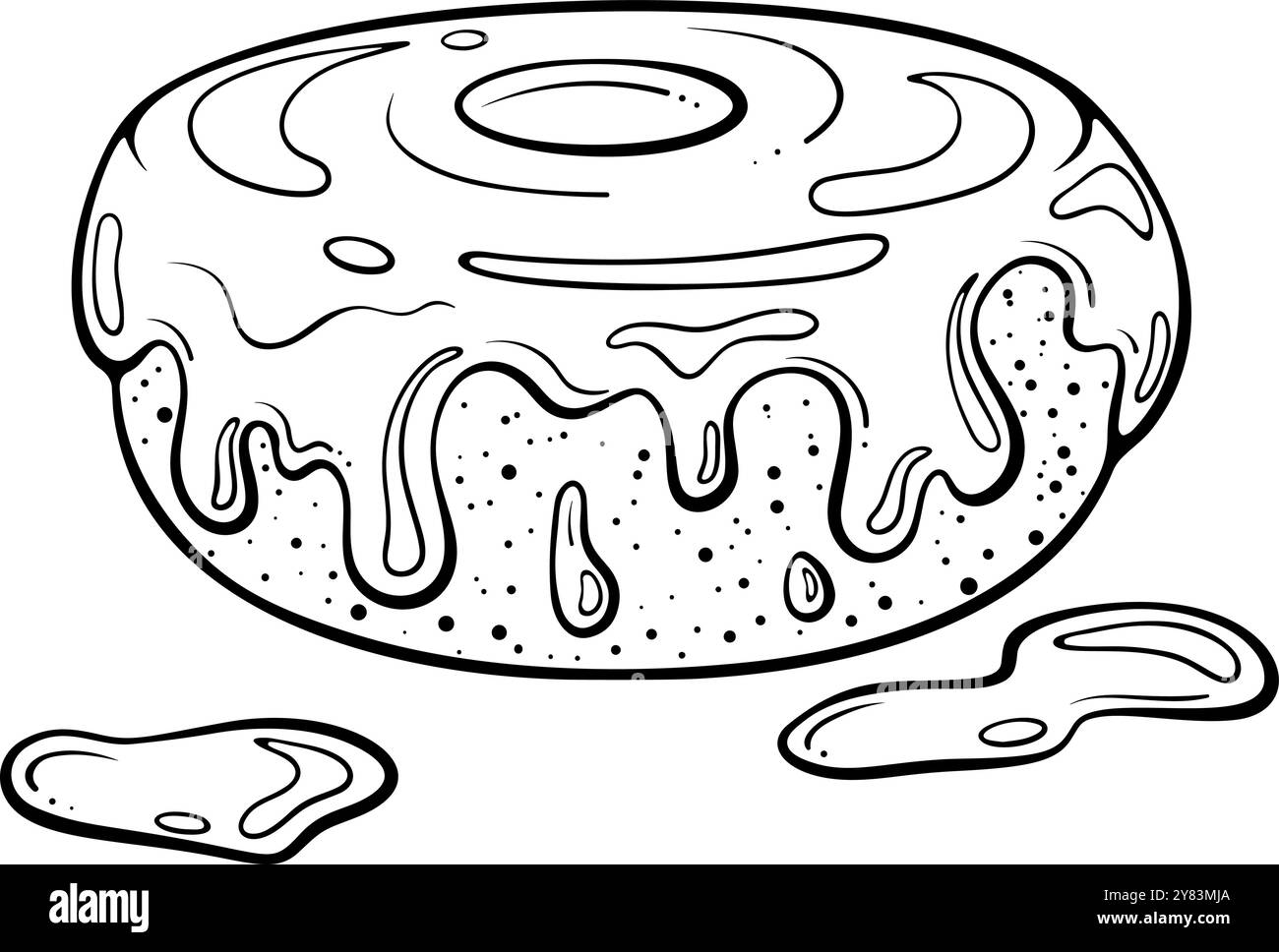 Donut side view line art Stock Vector Image & Art - Alamy