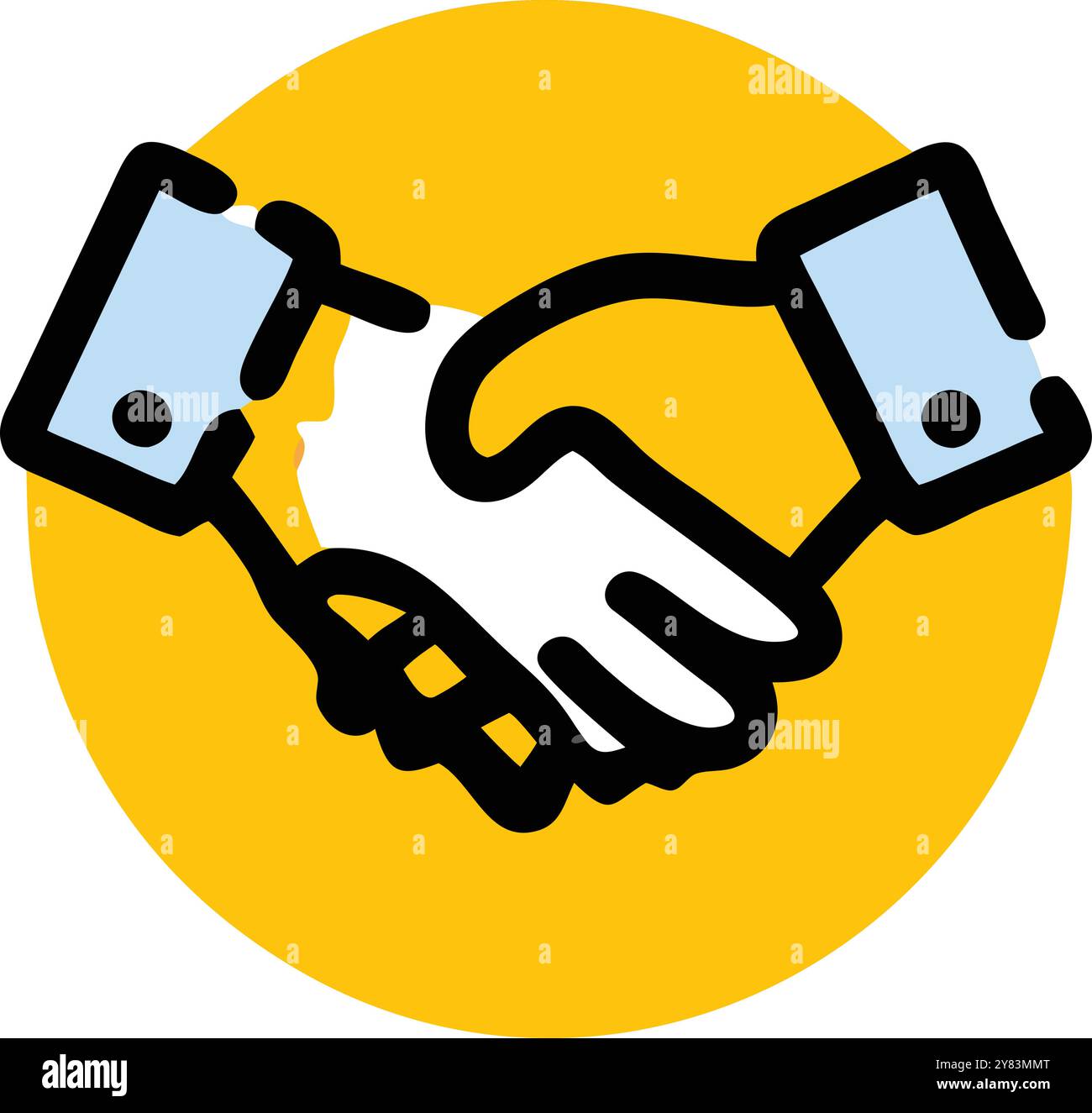 A simple yet powerful handshake icon. perfect for illustrating concepts ...