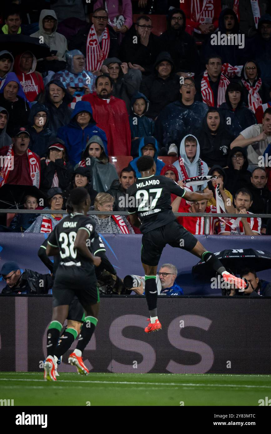 Antoni Milambo (Feyenoord) celebrates after scoring his team's goal ...