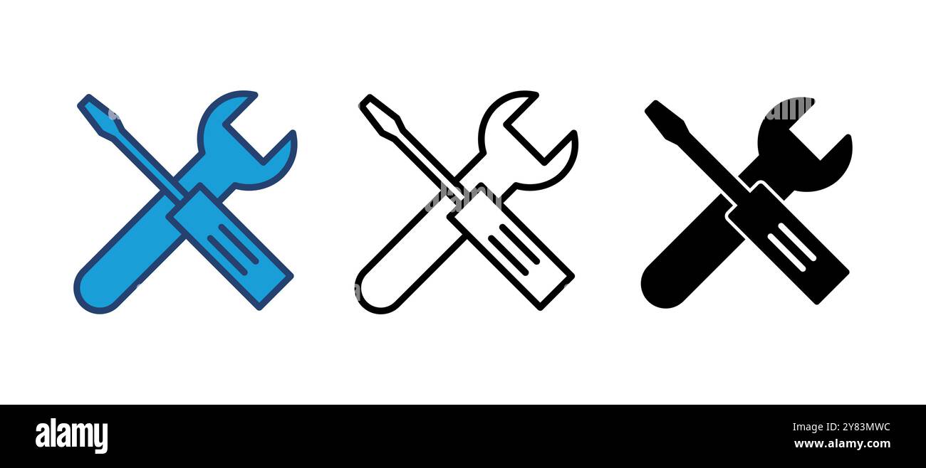 Repair tools icon vector. tool icon vector. setting icon vector. Wrench ...