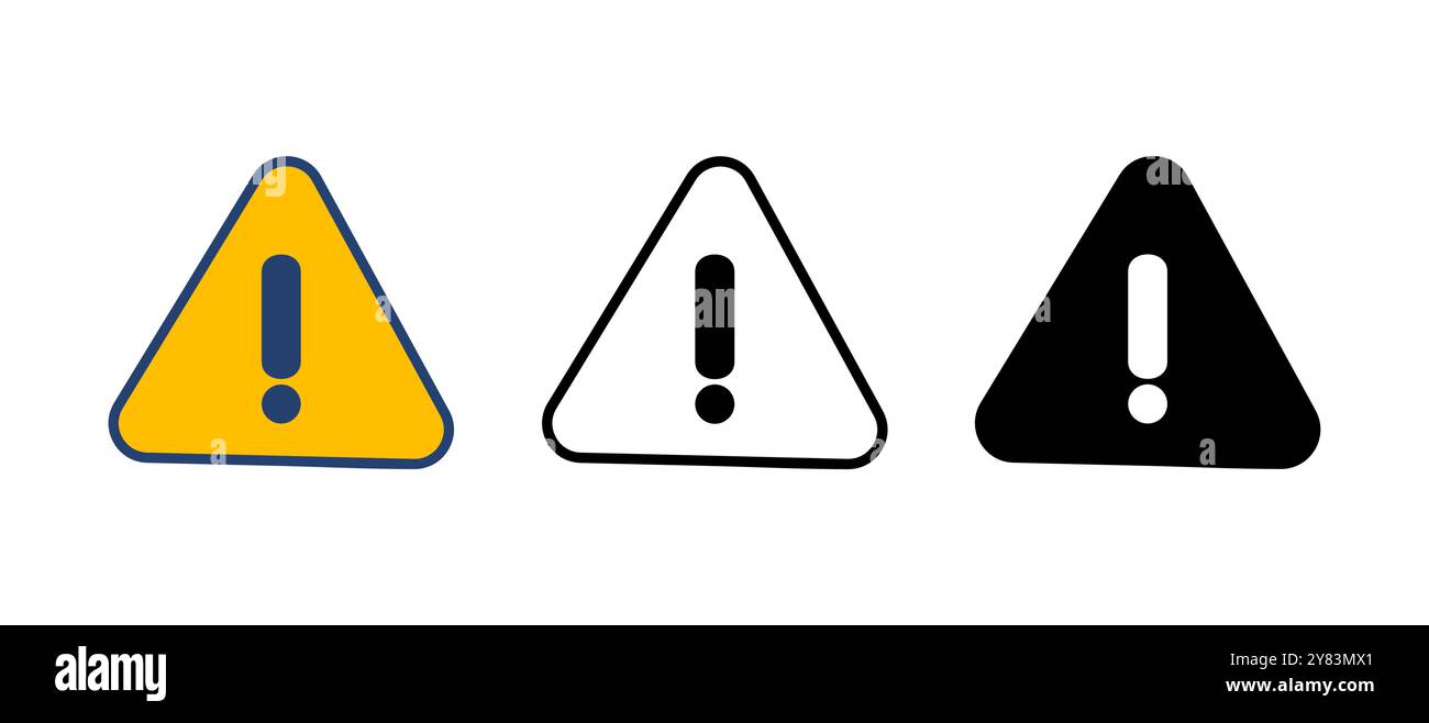Exclamation danger sign. attention sign icon. Hazard warning attention ... Exclamation danger sign. attention sign icon. Hazard warning attention ...