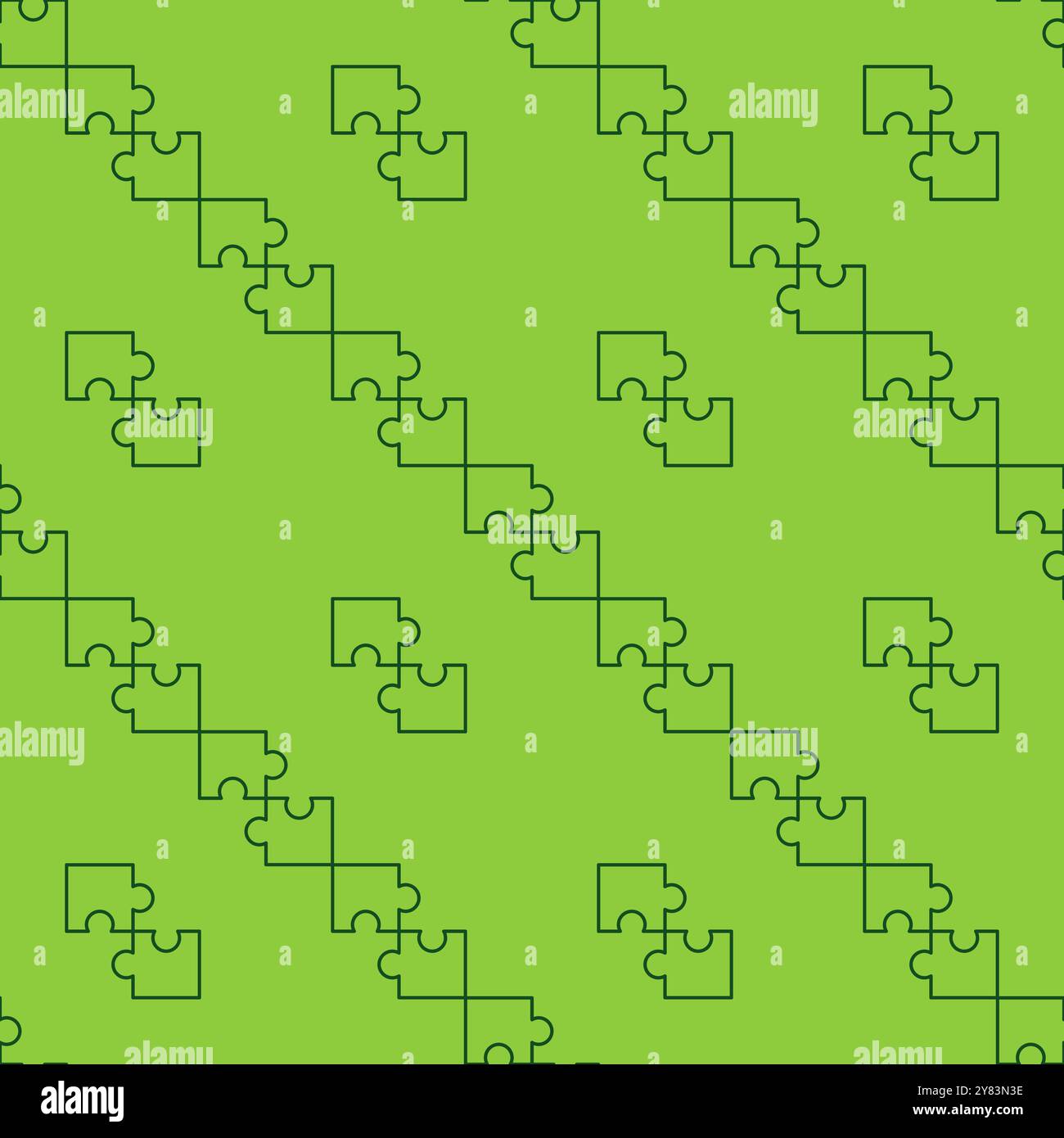 Two Jigsaw Puzzle Pieces vector concept linear seamless pattern Stock ...
