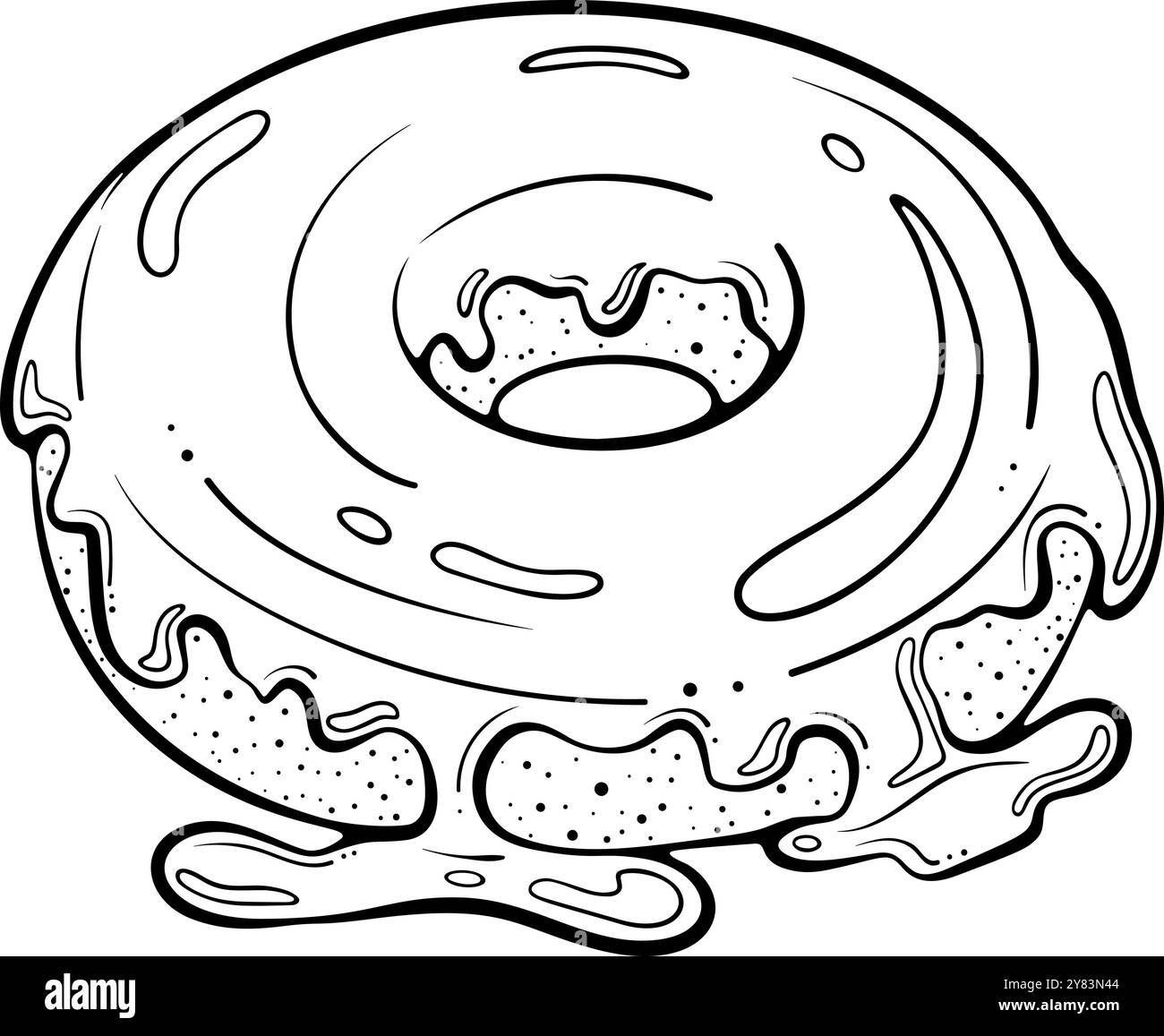 Glazed donut line art Stock Vector Image & Art - Alamy