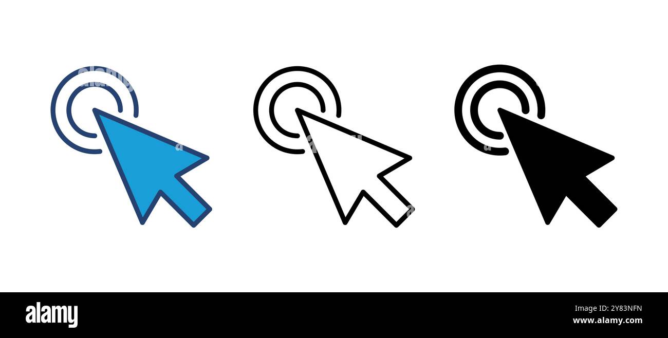 Click icon vector. pointer arrow icon. cursor icon vector Stock Vector Image & Art - Alamy
