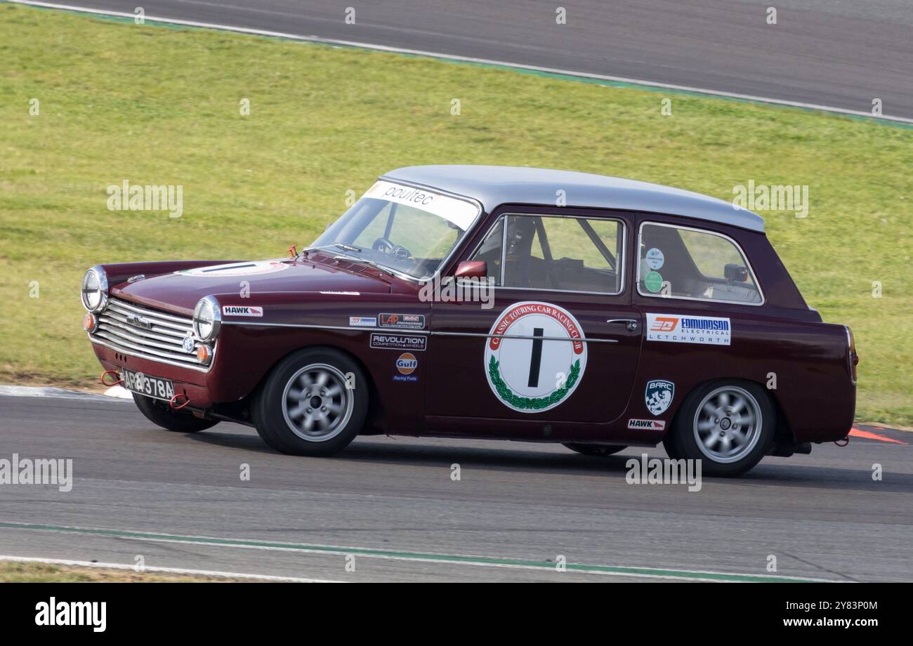 Luc Wilson in his 1963 Austin A40 during the 2023 Classic Touring Car ...