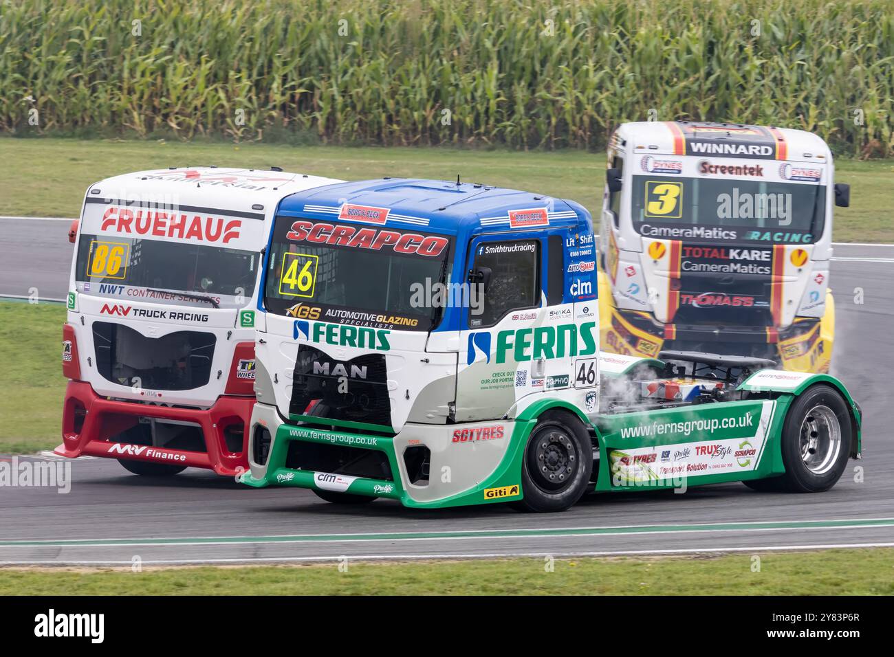 Bradley Smith in the Smith Racing MAN TGX truck with Tom O'Rourke's MAN ...