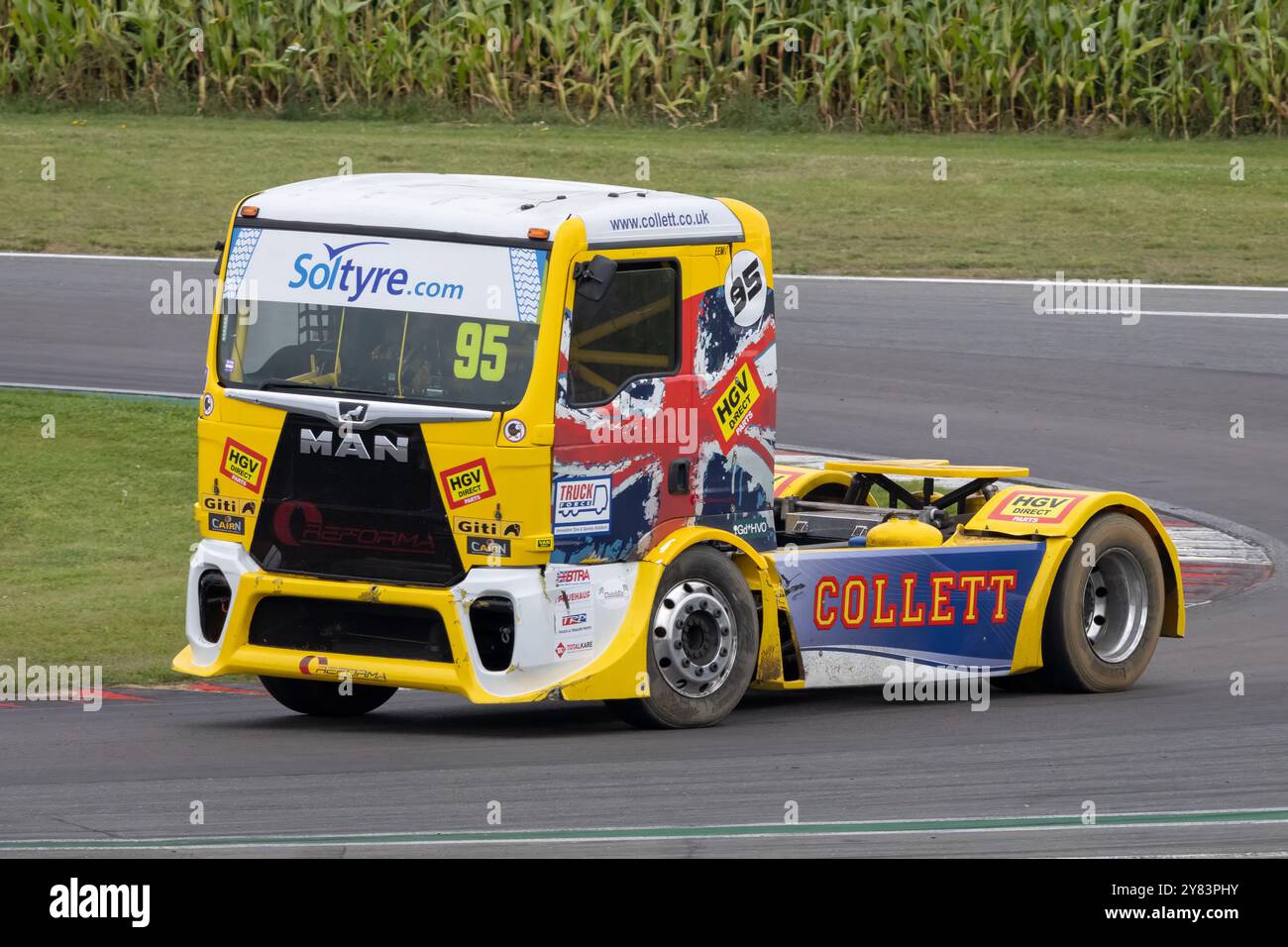 Richard Collett in his MAN TGX during the 2023 British Truck Racing ...