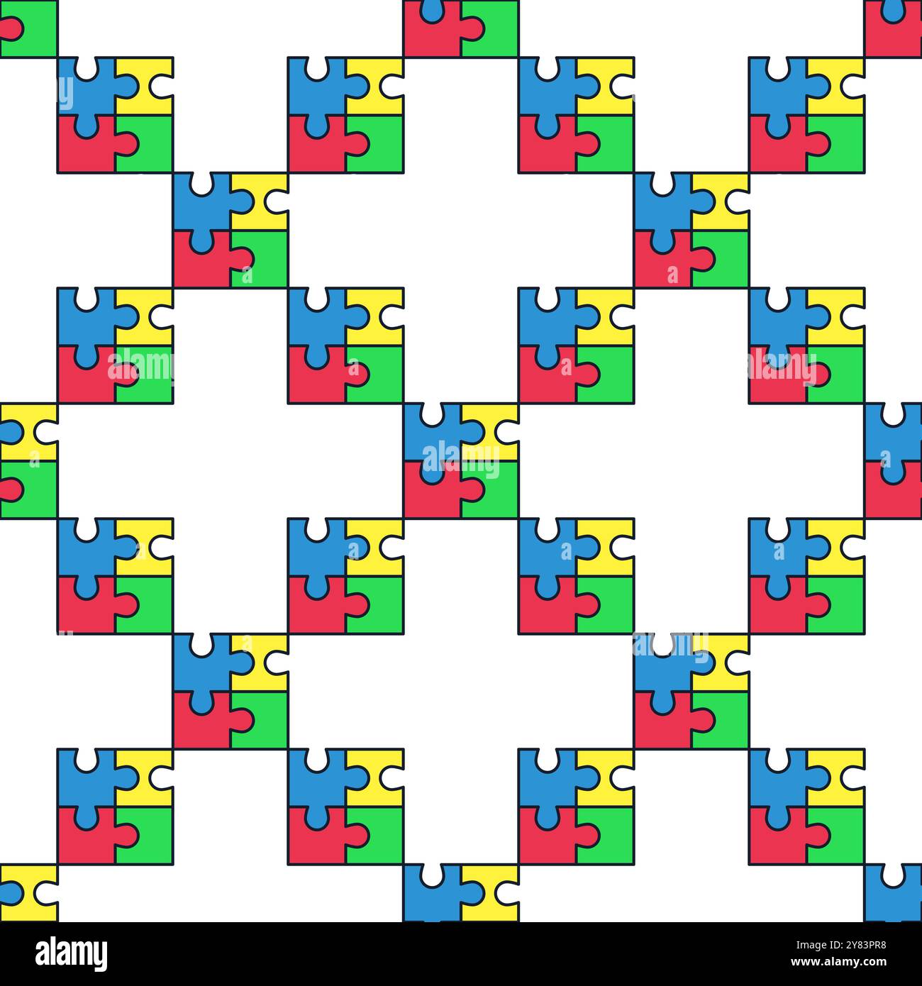 Old puzzle pieces connected Stock Vector Images - Alamy