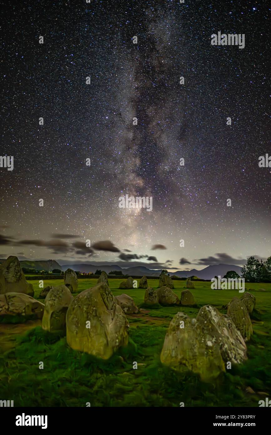 Stunning photo of Night Sky and the Milky Way above the Castlerigg ...