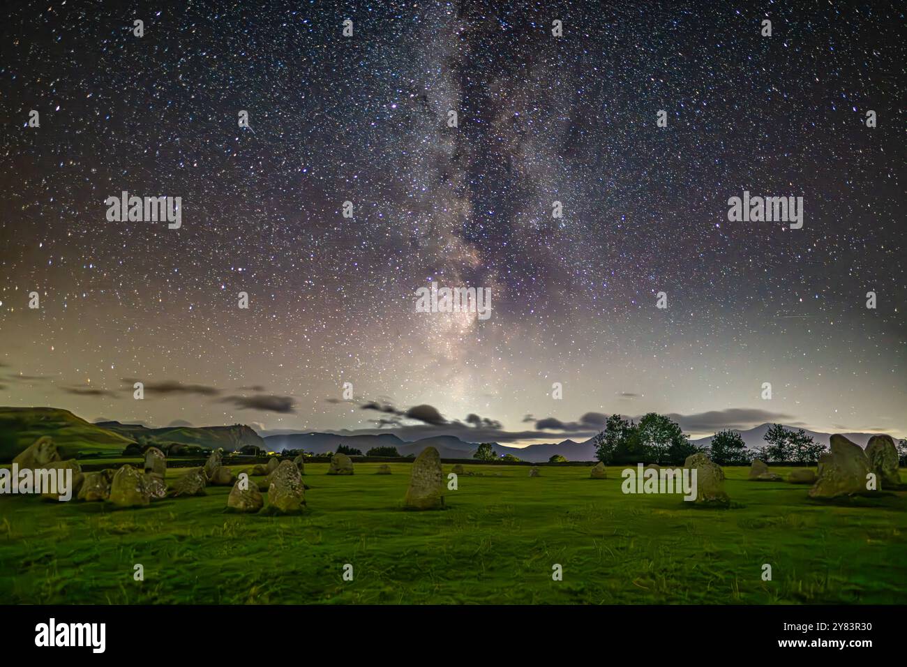 Stunning photo of Night Sky and the Milky Way above the Castlerigg ...