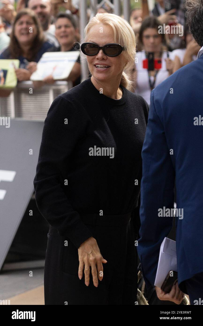 Pamela Anderson arrives at Maria Cristina Hotel for the 72nd San ...