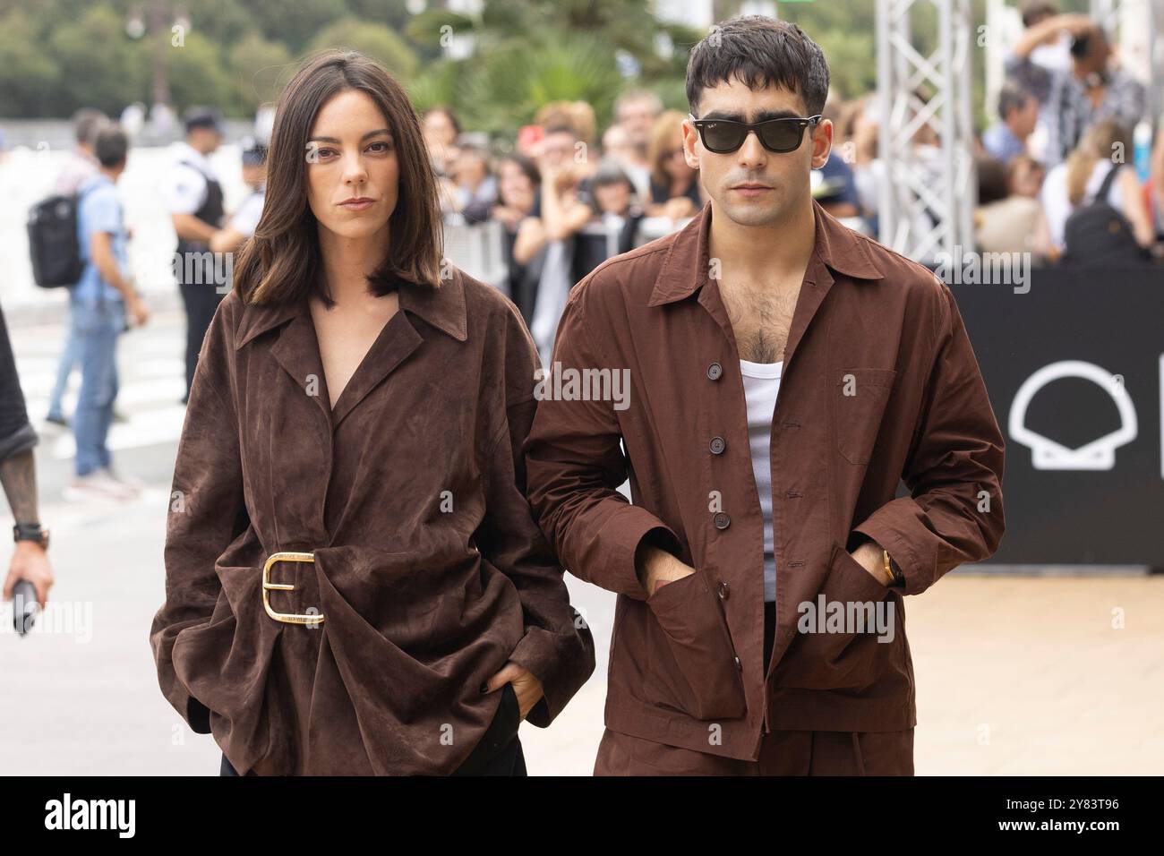 Victoria Luengo and Omar Ayuso arrive at Maria Cristina Hotel for the ...