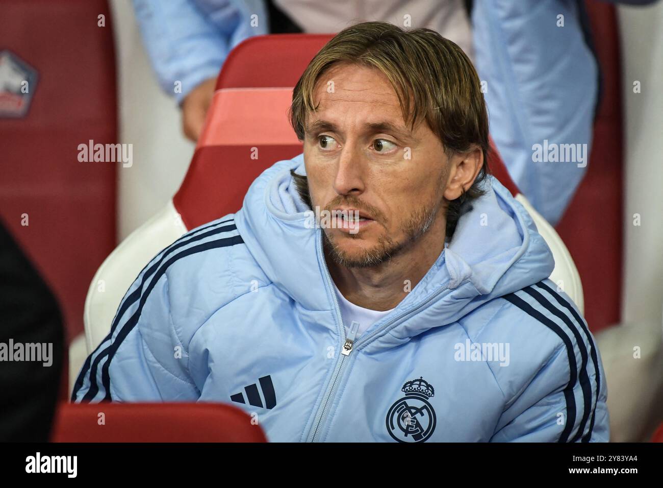 Real Madrid’s midfielder Luka Modric looks on during the UEFA Champions ...