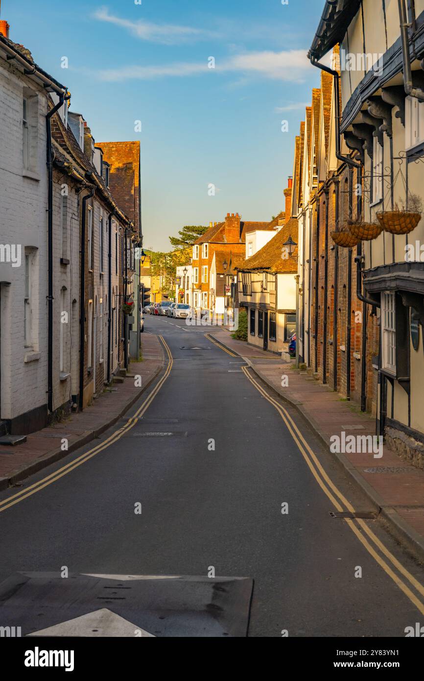 Houses in High St, Aylesford, Kent at Sunset Stock Photo - Alamy