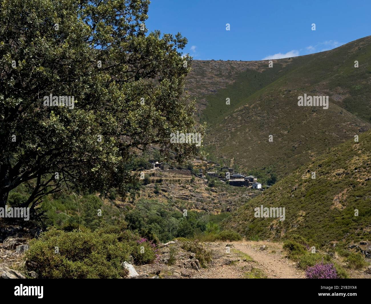 View of the old Village of Drave, near Arouca, Portugal, located at the ...