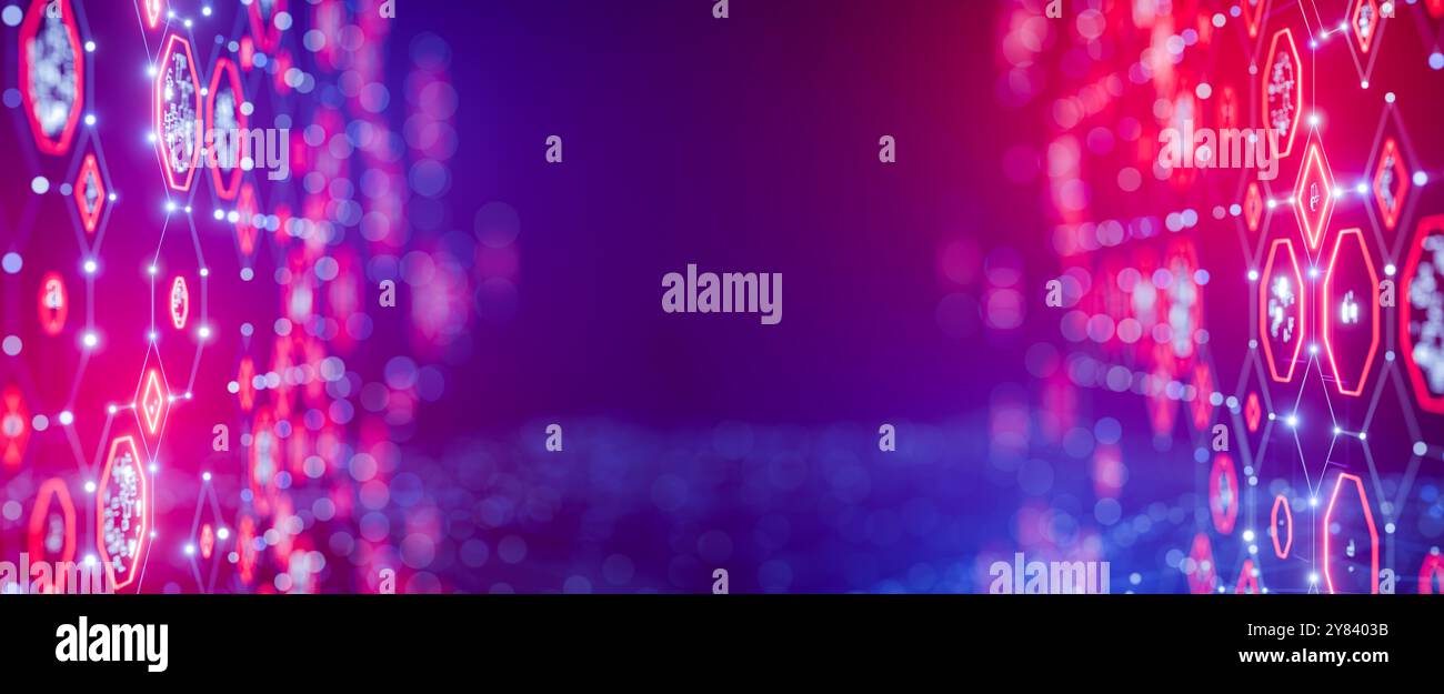 Artificial intelligence. Machine learning. Data background. Big data. Data structure. Encryption ...